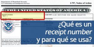 ¿Qué es un USCIS receipt number y para qué se usa?